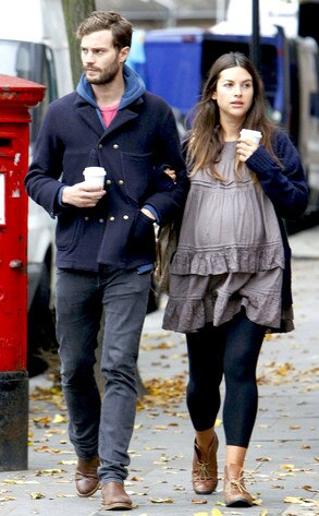 Jamie Dornan Wife Pregnant Amelia Warner Shows Off Huge