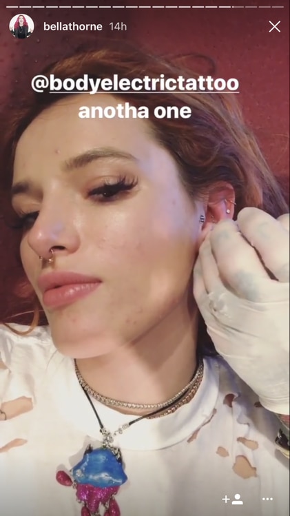 Bella Thorne mostró como se hizo su nuevo piercing | LatinOL.com Vida ...